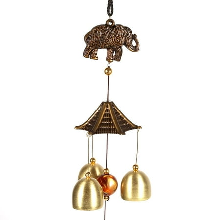 Rdeghly Windbell,Antique Metal Elephant Windchime Church Bells Wind ...