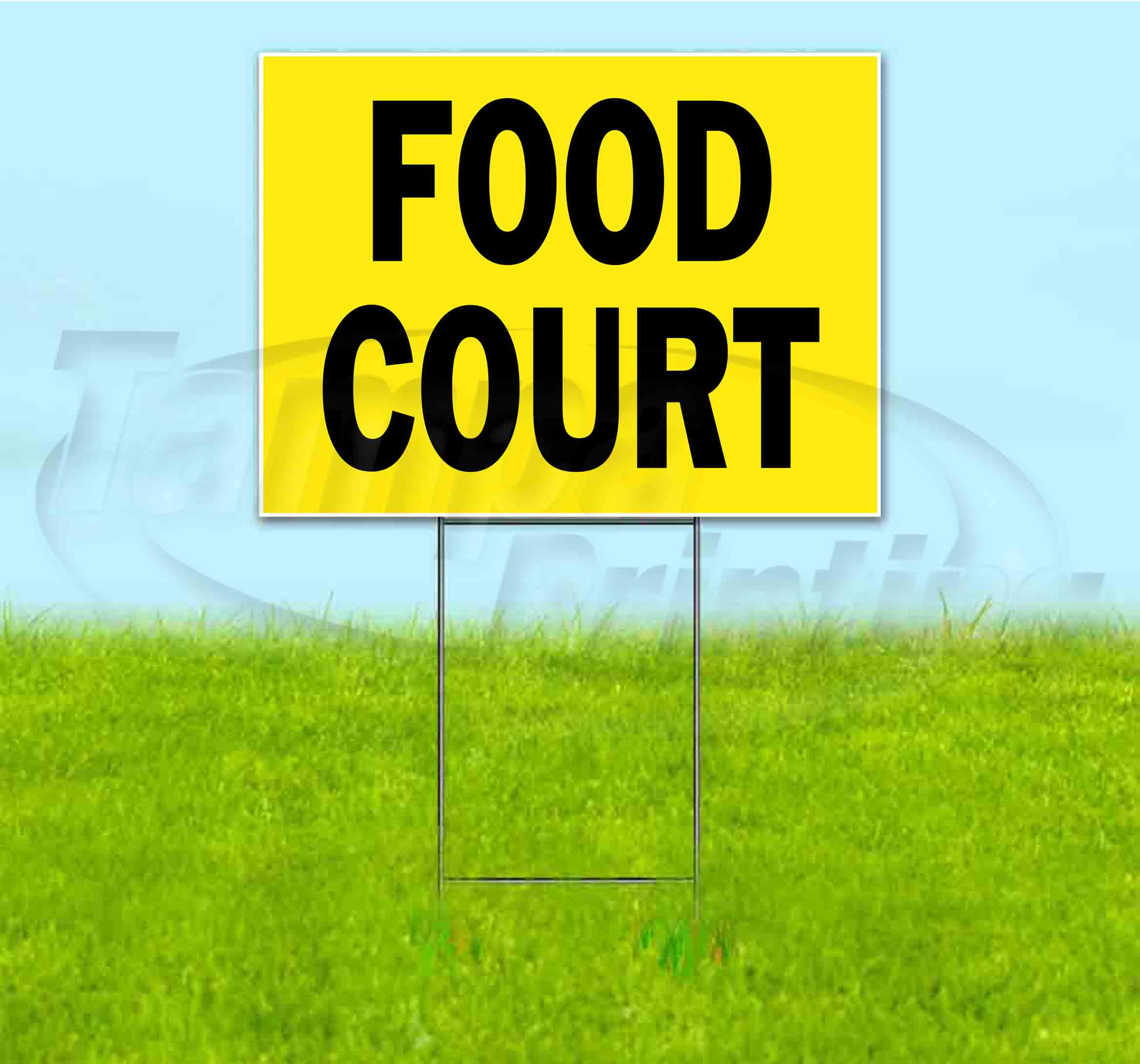 Food Court 2 (18" x 24") Yard Sign, Includes Metal Step Stake - Walmart.com