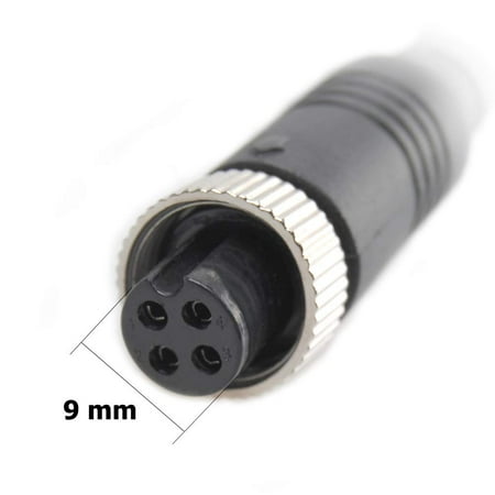 4 Pin to RCA Adapter, M12 4-Pin Male to RCA AV DC Female Connector Wire ...