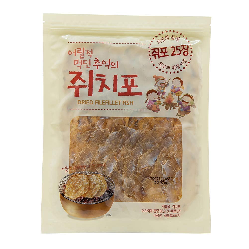 Filefish Fillet Jerky [ Korean Snacks ] Korean Roasted File Fish Jerky ...