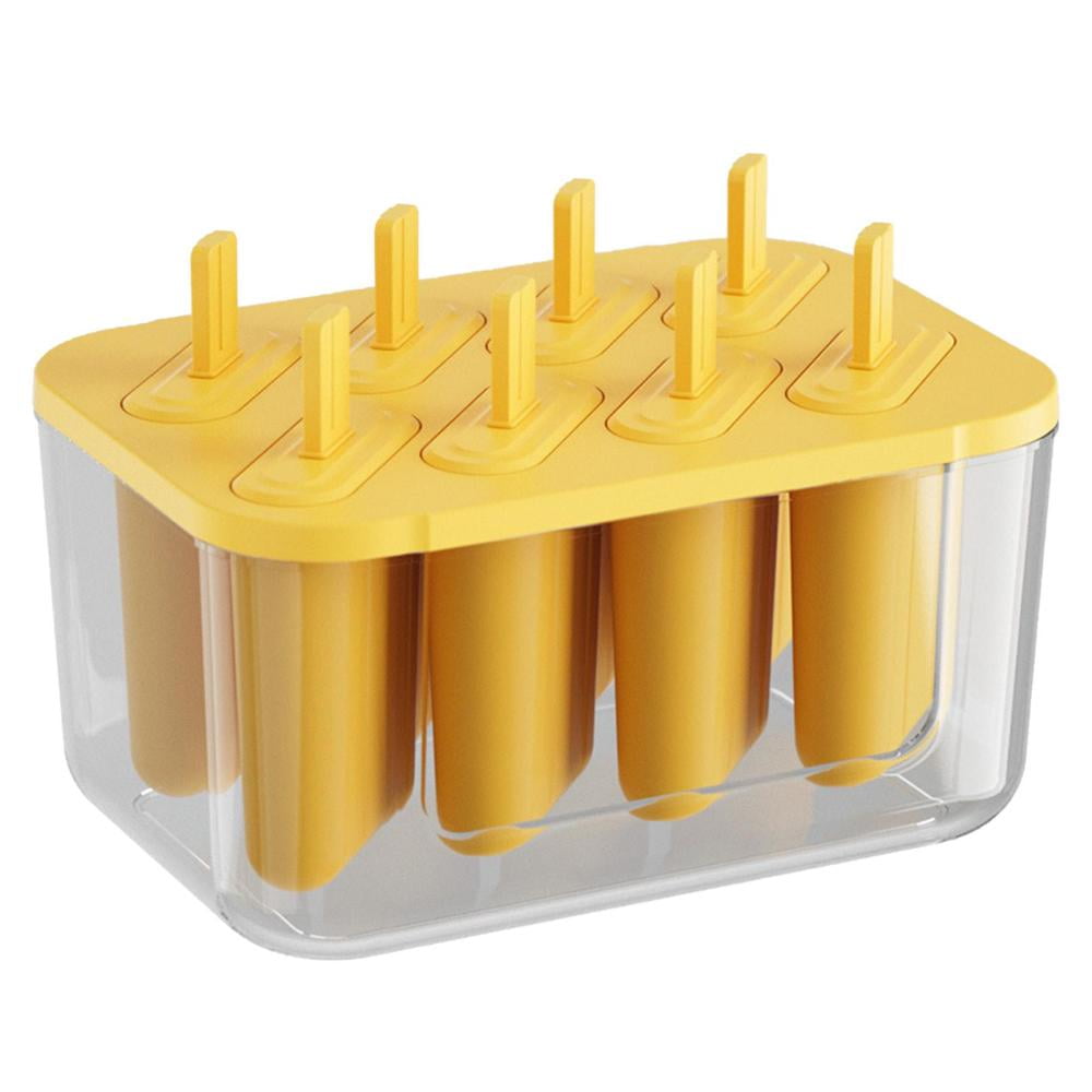 Ice Cream Mold | Easy Release Popsicle Tray 8-Cavity | Non-stick Ice ...