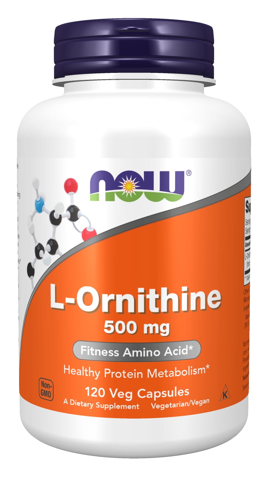NOW Supplements, L-Ornithine (L-Ornithine Hydrochloride) 500 mg, Amino ...