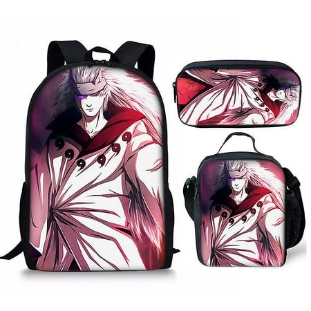 Naruto Backpack Children's School Bag Backpack/pen Bag/meal Bag Boys And Girls | Walmart Canada