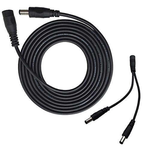 DZYDZR 5 Meter 2.1mm x 5.5mm DC 12V Adapter Cable DC Plug Extension ...