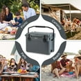 Costway 25 QT Portable Cooler, Rotomolded Insulated Ice Box, 5-7 Days ...