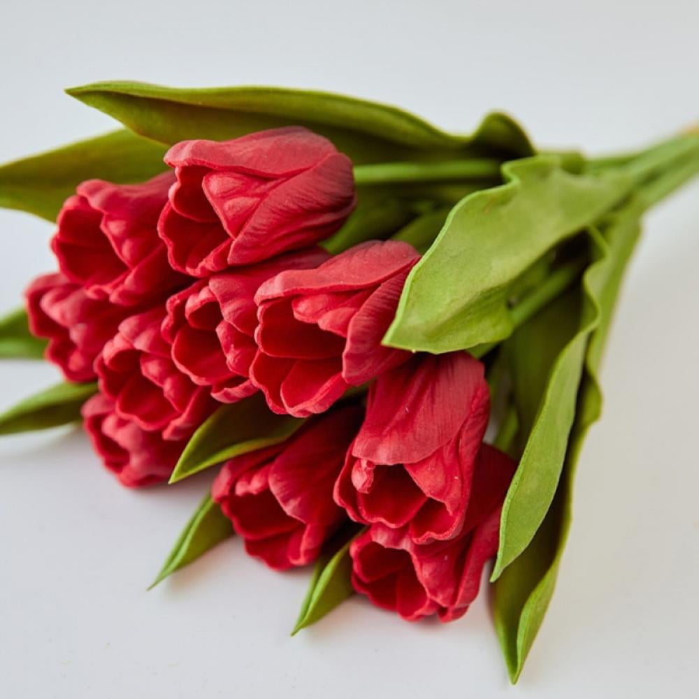 Red Tulips Wedding Bouquet