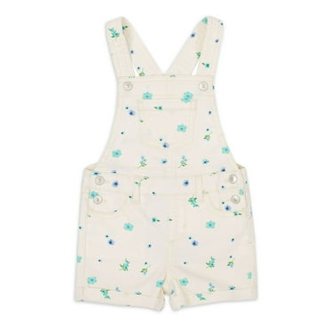 Wonder Nation Baby Girls & Toddler Girls Stretch Denim Overall Shorts (12M-5T) - Walmart.com
