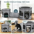 Portable Cat Playpen with Tunnel, 3 in 1 Foldable Puppy Play Pen ...
