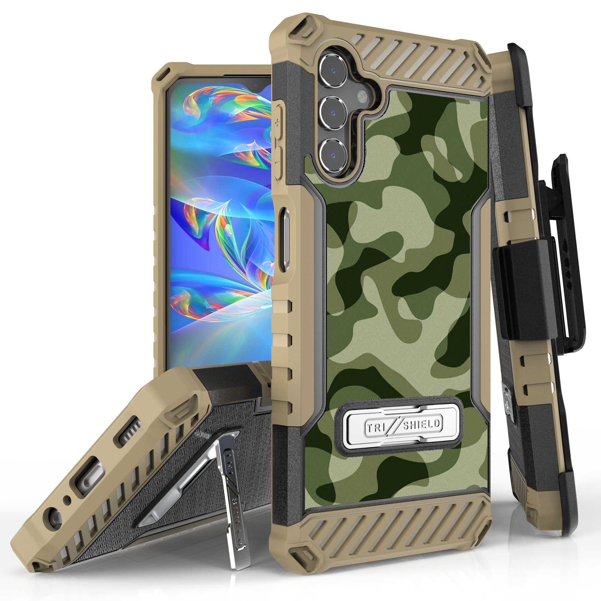 Tri Shield Rugged Cover + Hoslter Designed For Galaxy A13 5G Case Black ...