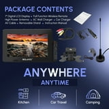 "Milanix 7"" Portable LCD TV, Rechargeable, Wireless, AC/DC, Remote ...