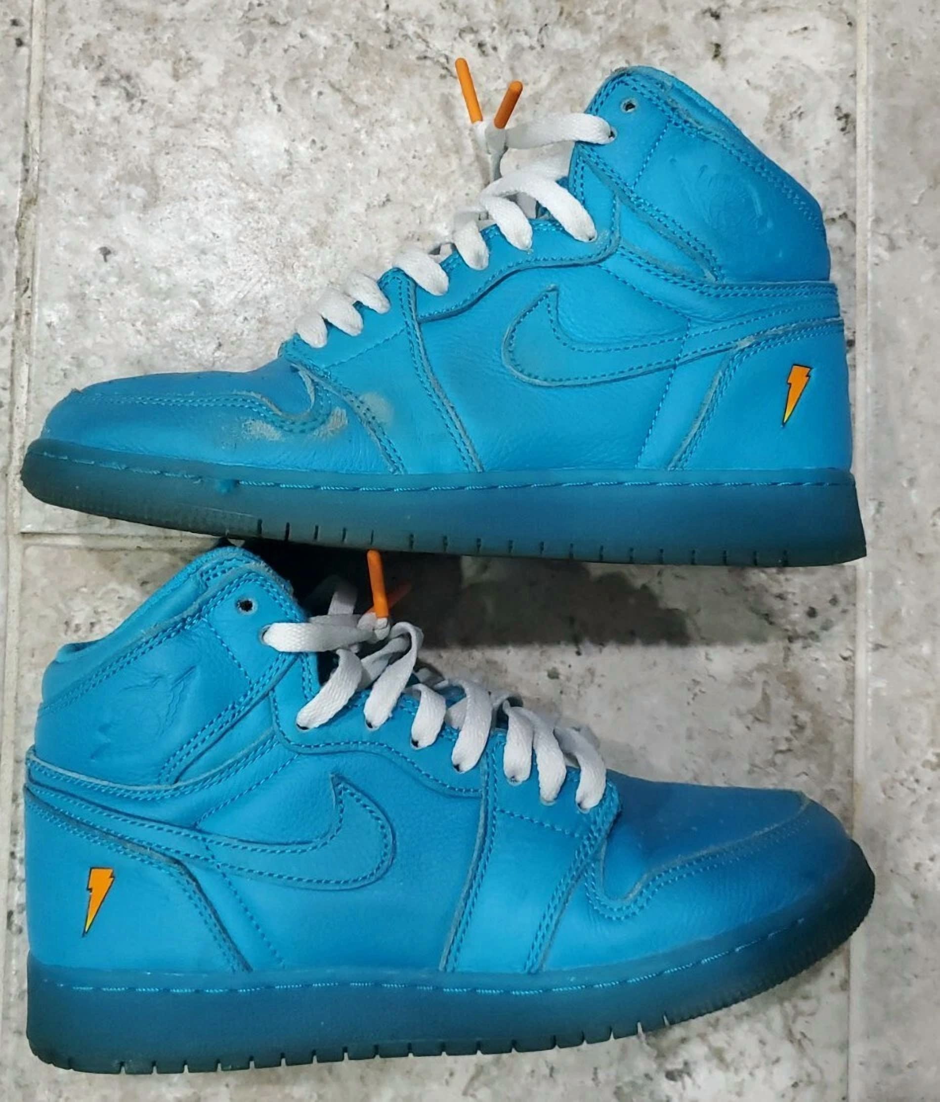 Ni - ke Ni - ke Air Jordan 1 Retro Hi OG Gatorade Blue Lagoon Size 6.5Y ...