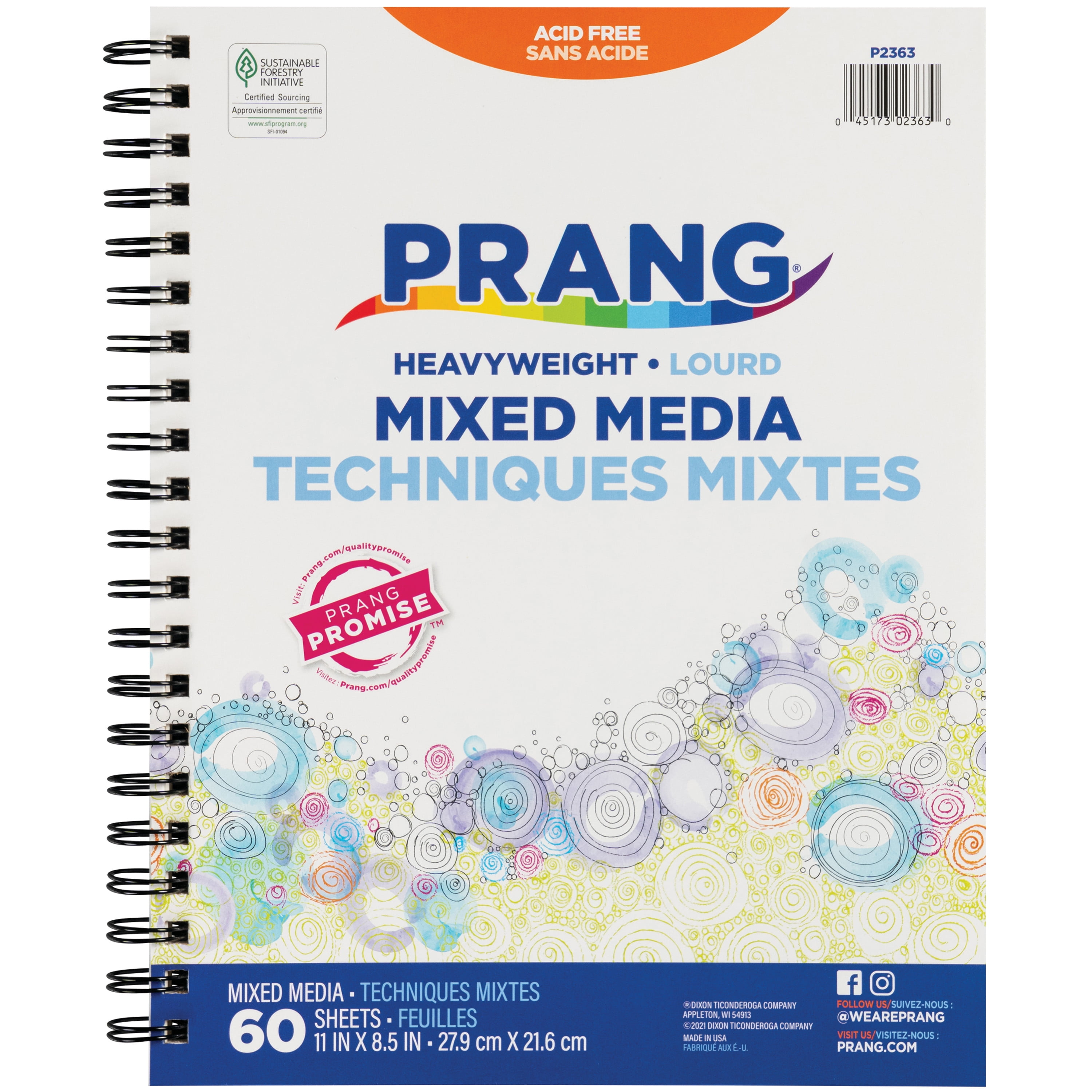 Prang (Formerly Art Street) Mixed Media Journal, 8.5 in x 11 in ...