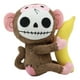 Ebros Small Furry Bones Skeleton Baby Monkey With Banana Plush Toy Doll ...