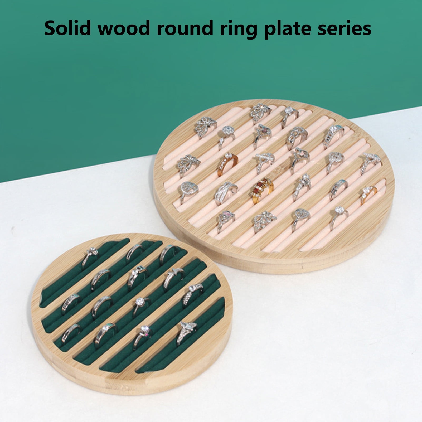 Jiaroswwei Ring Display Showcase Stylish Simplicity Solid Wood Large ...