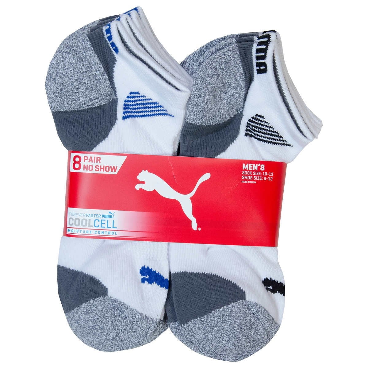 Click here for Puma Mens 8 Pack Low Cut Socks Shoe Size: 6-12 Whi... prices