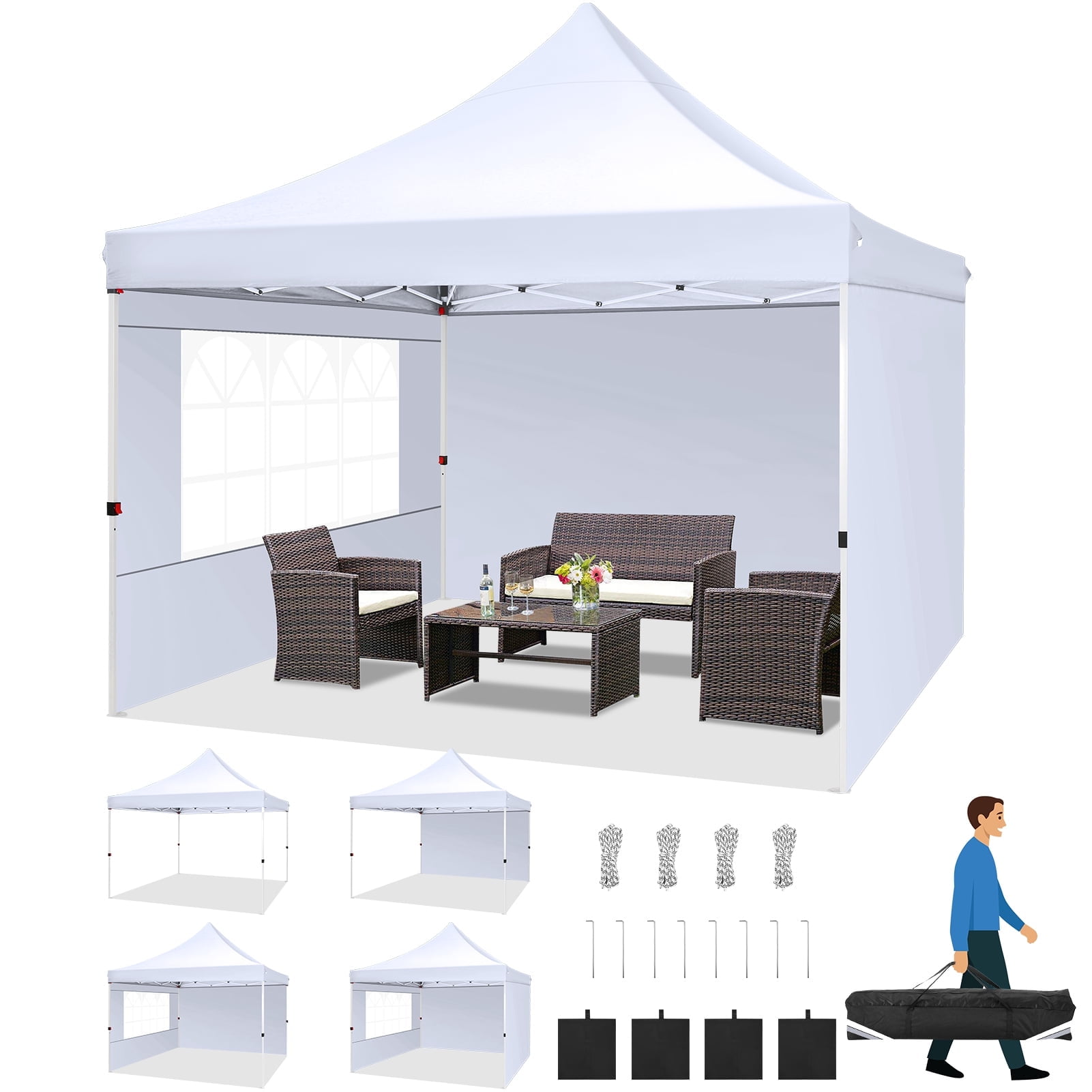 Click here for Cobizi 10x10 Pop-Up Canopy Tent With 3 Sidewalls... prices