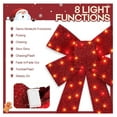 30 Inch Lighted Christmas Bow, 75 LED Pre-lit Xmas Bow Decoration ...