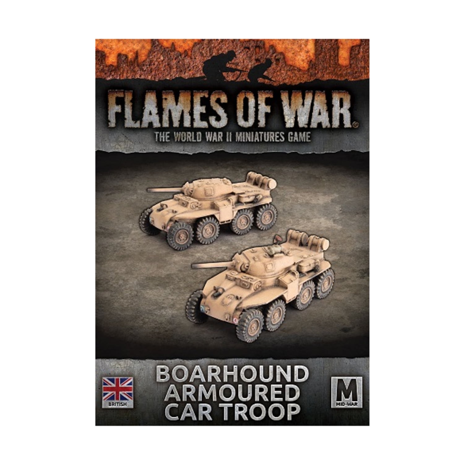 Flames of War WW2: British - Boarhound Armourred Car Troop - Walmart.com