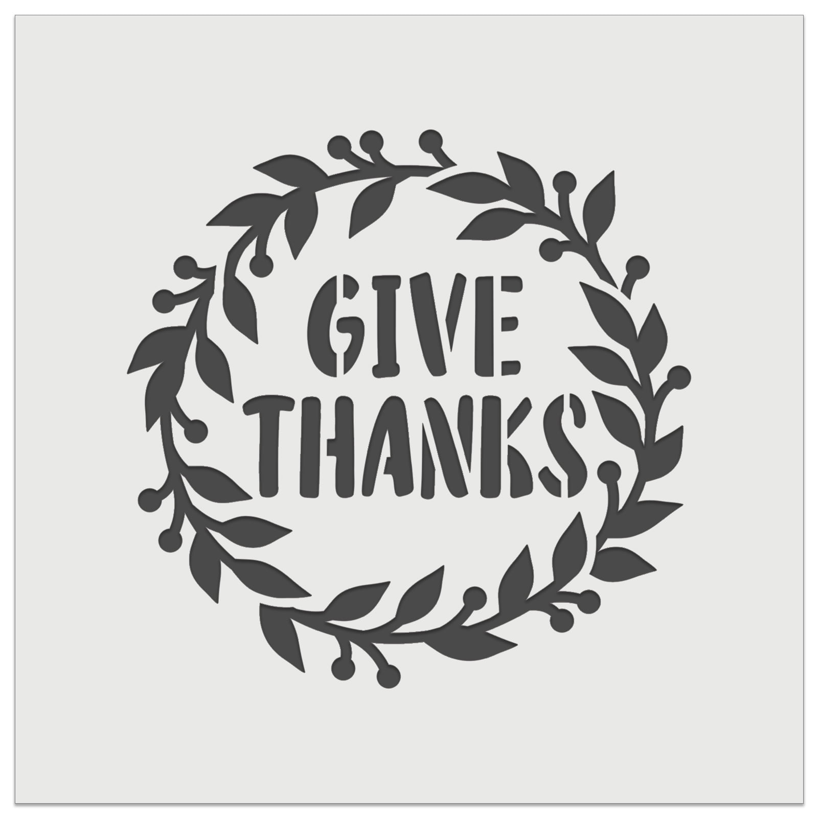 Give Thanks Wreath DIY Cookie Wall Craft Stencil - 3.5 Inch - Walmart.com