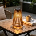 2026 New solar light Solar Powered Outdoor Waterproof Rattan Floor Lamp ...