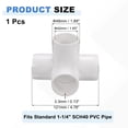 6Pcs 4-Way PVC Pipe Fitting, 1/2" SCH40 PVC Connector for DIY Projects ...