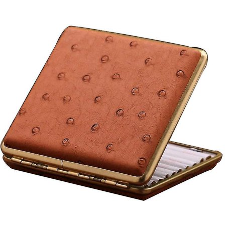 Leather Cigarette Case Ultra Thin Portable Men's Advanced Anti Pressure ...