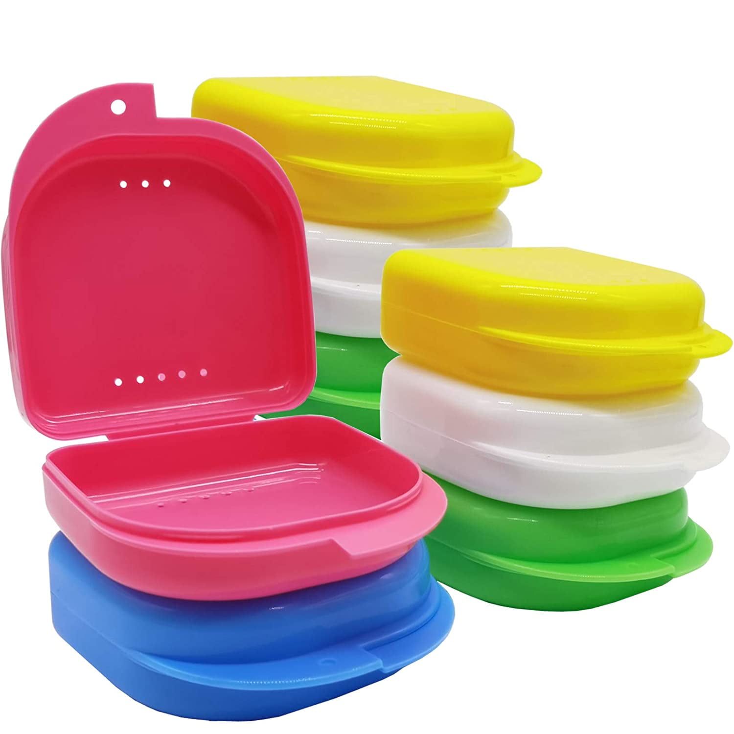 10PCS Orthodontic Container Case for Retainer Mouthguard Dentures ...