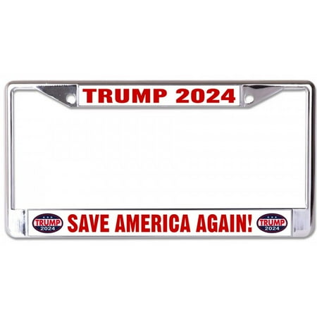 Trump 2024 Save America Again Chrome License Plate Frame | Walmart Canada