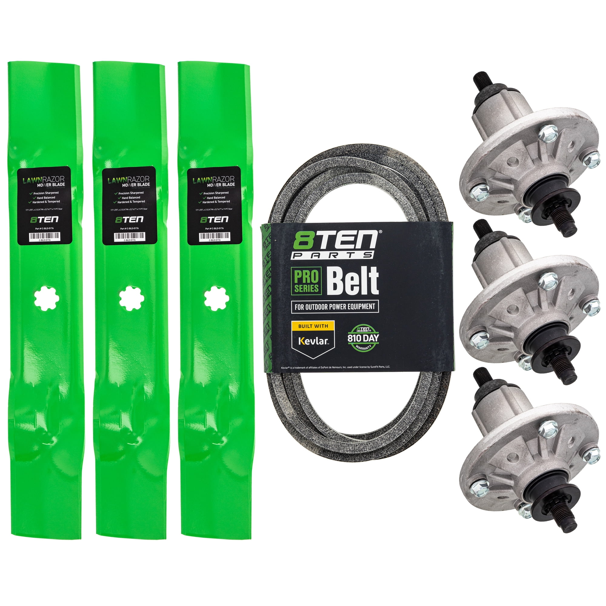 Click here for 8ten Blade Spindle Belt Kit For John Deere D140 La... prices