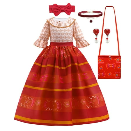 Disney Encanto Kids Costume Mirabel Dolores Isabela Princess Girls ...