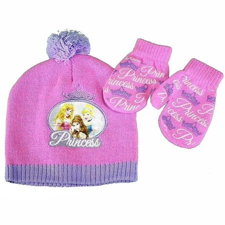 Disney Princess "Princess" Toddler Girl's Pink Hat & Mittens Set Sz. 2 ...
