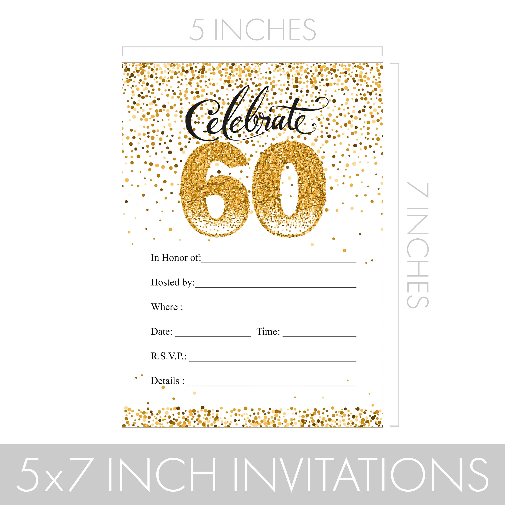 Free, Printable Custom 60th Birthday Invitation Templates, 58% OFF