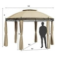 Resenkos 11.5 ft Outdoor Patio Round Dome Gazebo Canopy Shelter with ...