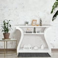 "ZENY 47"" White Simple Style Storage Console Table, 3-Tier Shelves ...