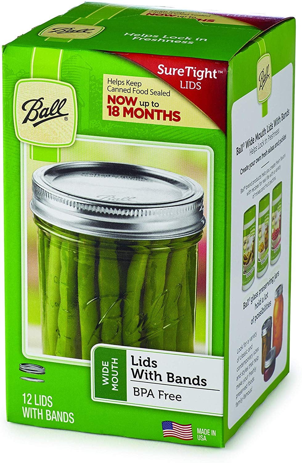Ball Jars Wide Mouth Lids & Bands, 12 Lids and Bands - Walmart.com
