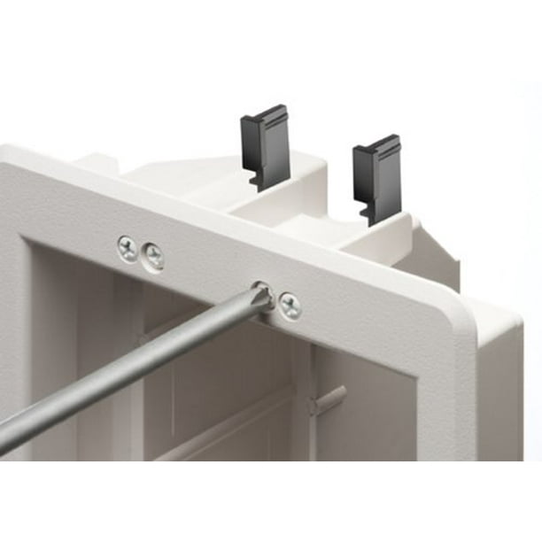 Arlington TVBU505-1 TV Box Recessed Outlet Wall Plate Kit, 2-Gang ...