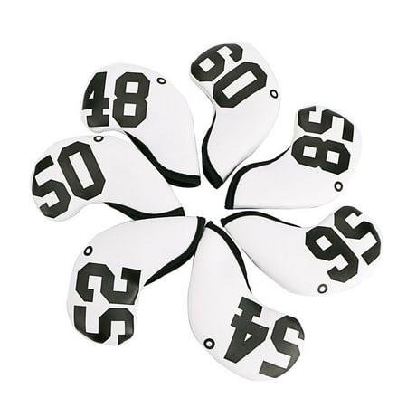 Pack of 7 Iron Driver Golf Men Shafts Protectors Sleeve Club Cover ...