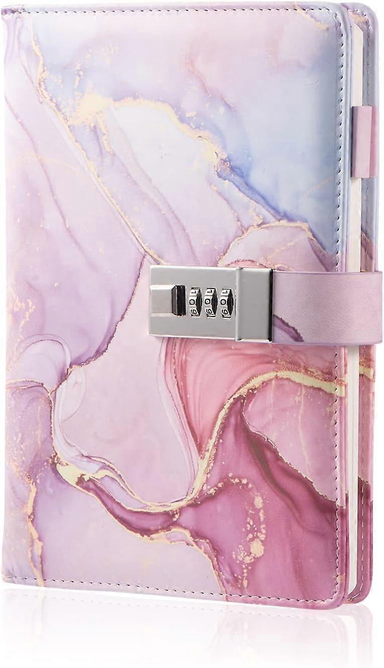 Diario con candado para niñas y mujeres, diario A5 de cuero con candado ...