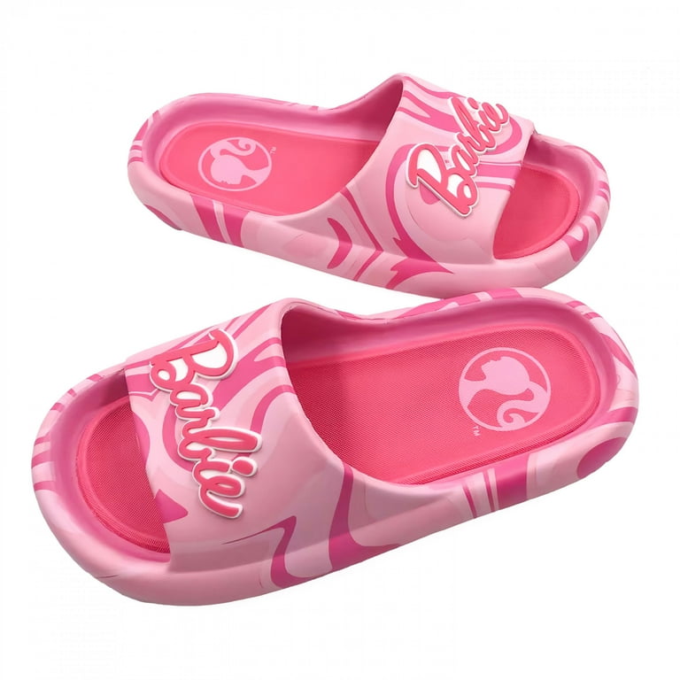 Barbie 874308-size9 Bright Pink Logo Womens Flip Flop Slide Barbie 874308-size9 Bright Pink Logo Womens Flip Flop Slide