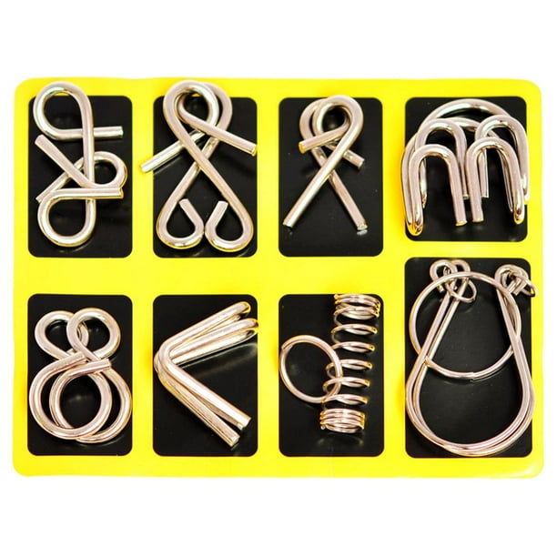 Brain Teaser Magic Educational Intellectual IQ Test Chinese Rings Metal ...