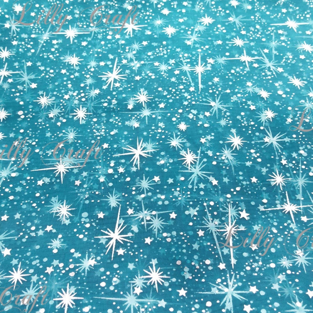 Sparkling Star Organza Turquoise 58 Inch Fabric Sold by the Yard ...