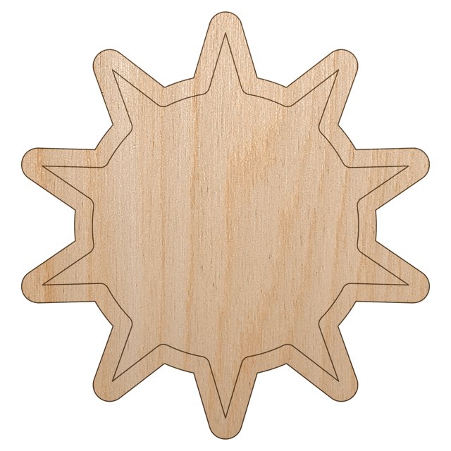 Sun Outline Wood Shape Unfinished Piece Cutout Craft DIY Projects - 6. ...