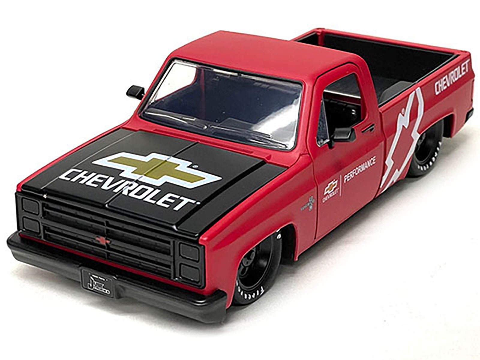 1985 Chevrolet C10 Truck Matt Red w/Black Hood "Chevrolet Performance ...
