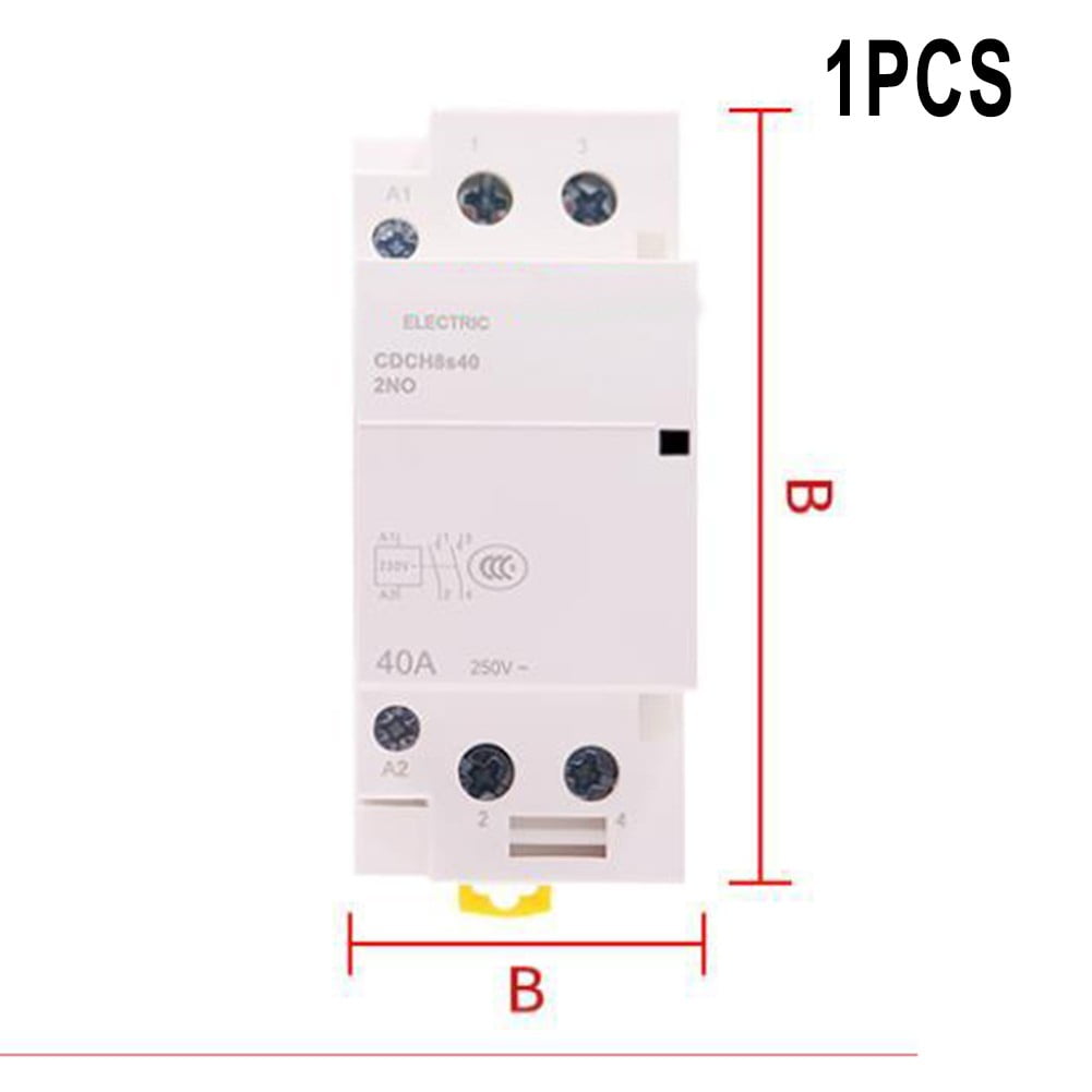 1Pcs Home Car Ac Contactor Module Din Rail Ac220V 2P-20A/40A/63A 2No 50 ...
