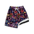 Boys Swim Trunks Size 9-10Y Cartoon Print Beach Shorts with Liner ...