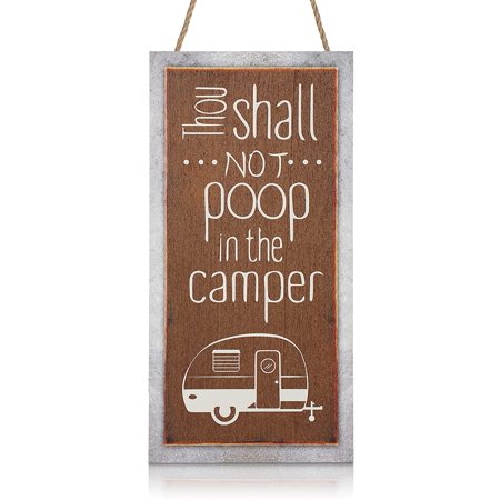 Thou Shall Not Poop in the Camper Sign no Pooping Wood Hanging Sign ...