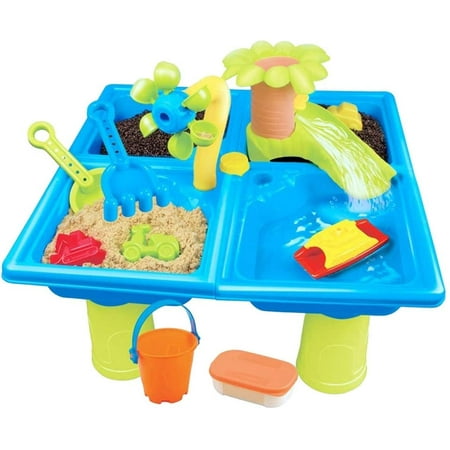 Sand & Water Table Outdoor Garden Sandbox Set, Kids Play Table Summer ...