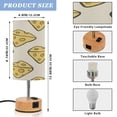 BZSMCE Cute Yellow Cheese Printed 3 Color Touch Control Table Lamp ...
