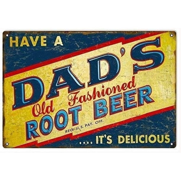 Letrero de metal con texto en inglés "Root Beer Signs Dads Old ...