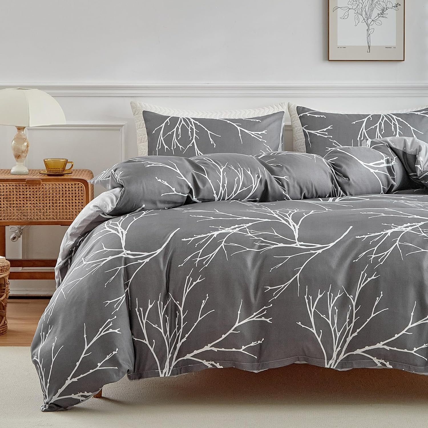 Click here for Siabc-Duvet Cover Twin  Tree Branches And Buds Pat... prices